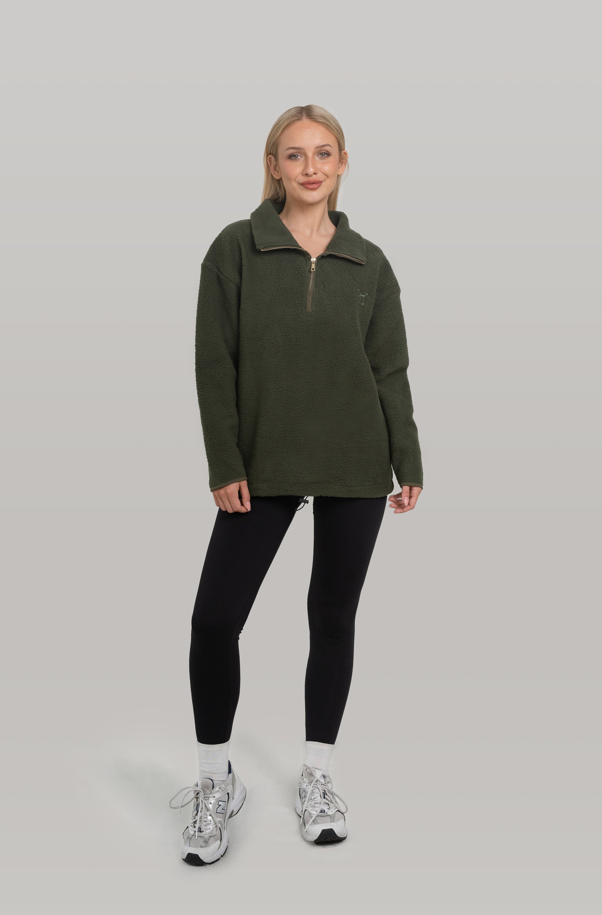 Luna Long Fleece Forest Green